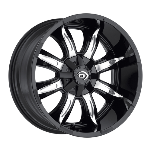 Vision Off-Road 18x9 Wheel Gloss Black Machined 423 Manic 6x5.5 -12mm ...