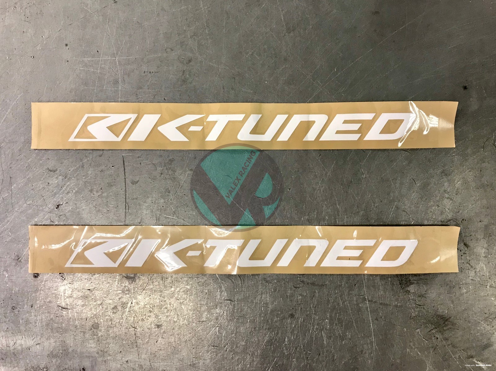 2 Two Original K-Tuned Stickers Decals approx: 12" x 1.5" White | eBay