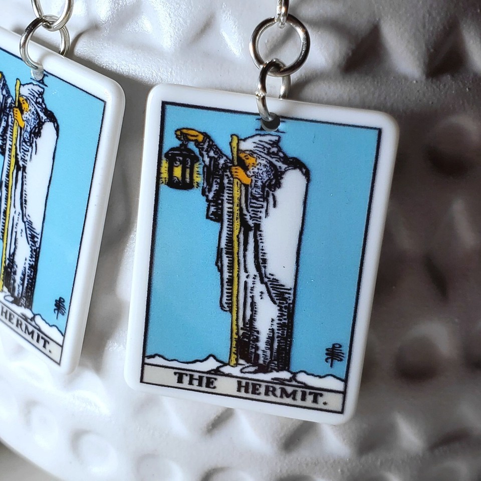Mystical Tarot Card The Hermit Oracle Archetype Lightweight Earrings | eBay