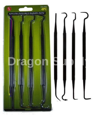 New 4pc 7 1/4" Nylon Double Ended Pick Set Gun Cleaning Crafts ...