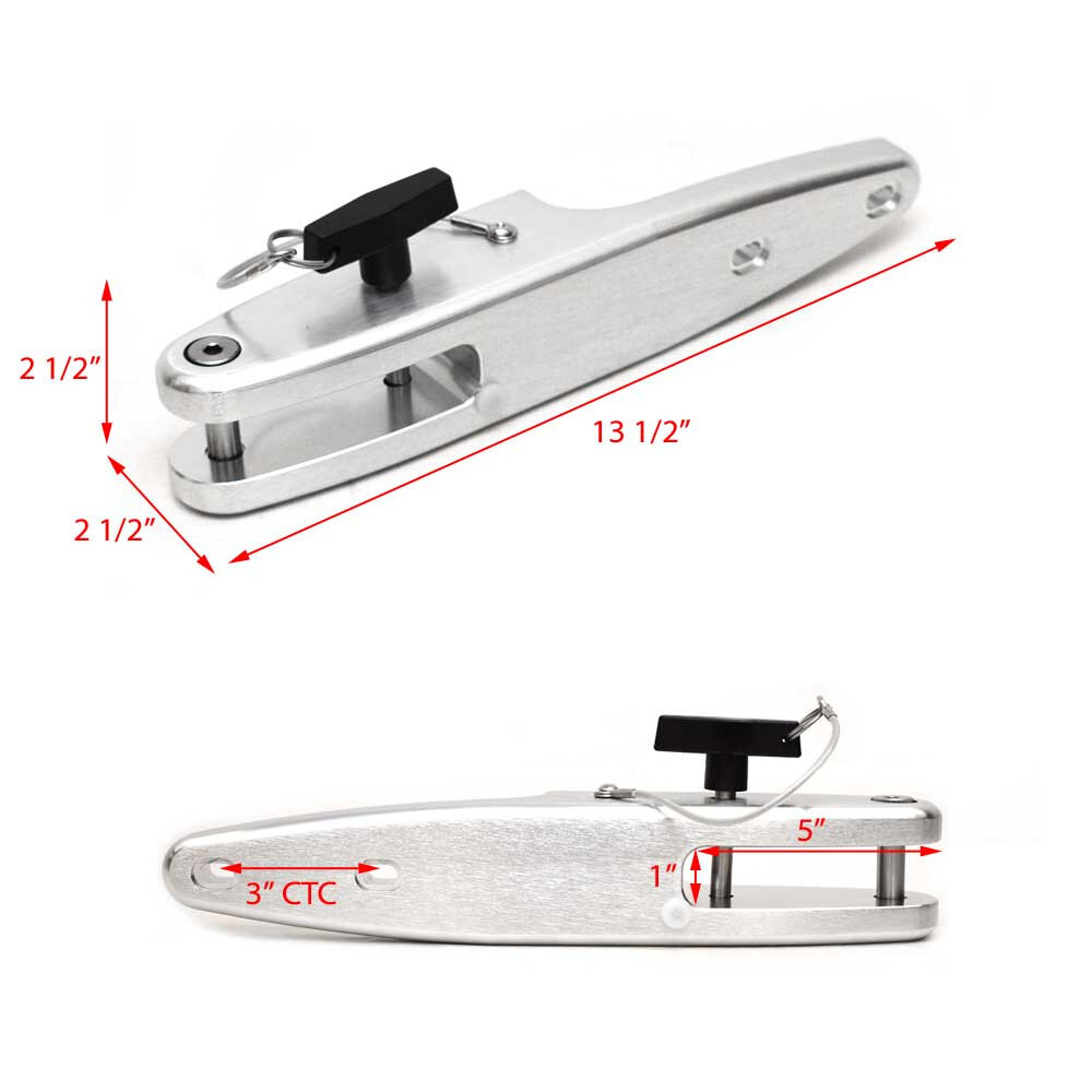 Boat Wakeboard Tower Brackets | 13 x 2 1/2 Inch Aluminum (Set of 2) | eBay