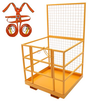 45" x 43" Heavy Duty Forklift Safety Cage 1400LBS Capacity for Lifting ...