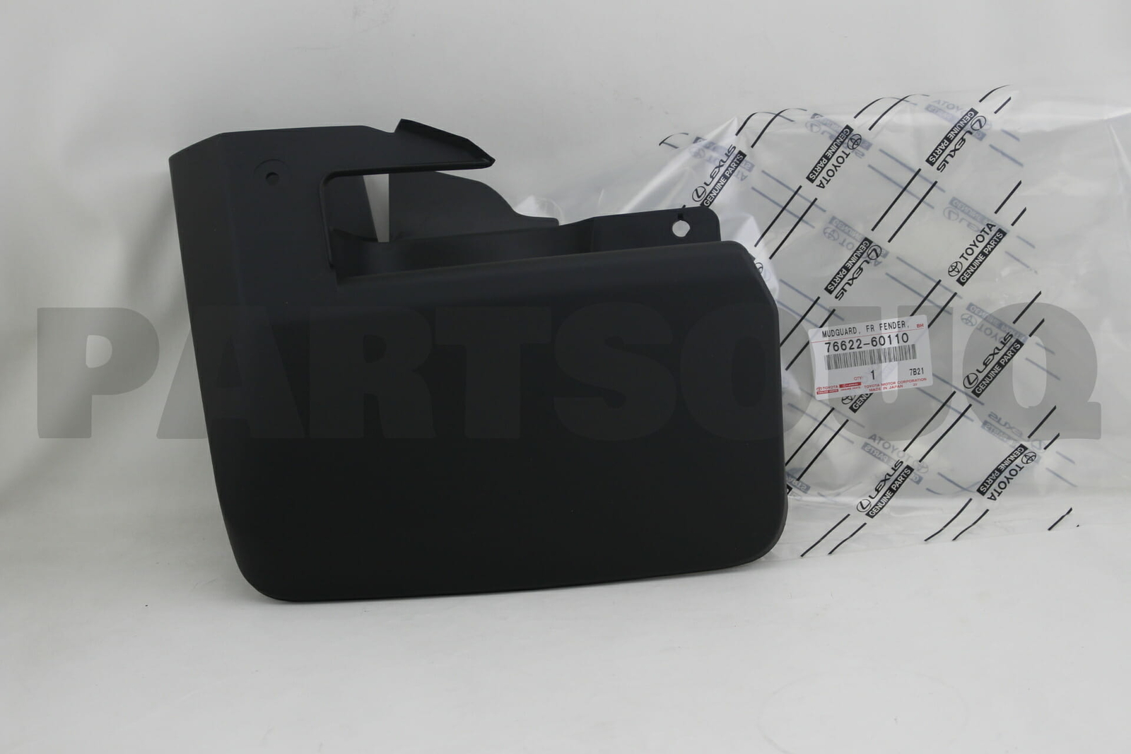 7662260110 Genuine Toyota MUDGUARD SUB-ASSY, FRONT FENDER, LH 76622 ...