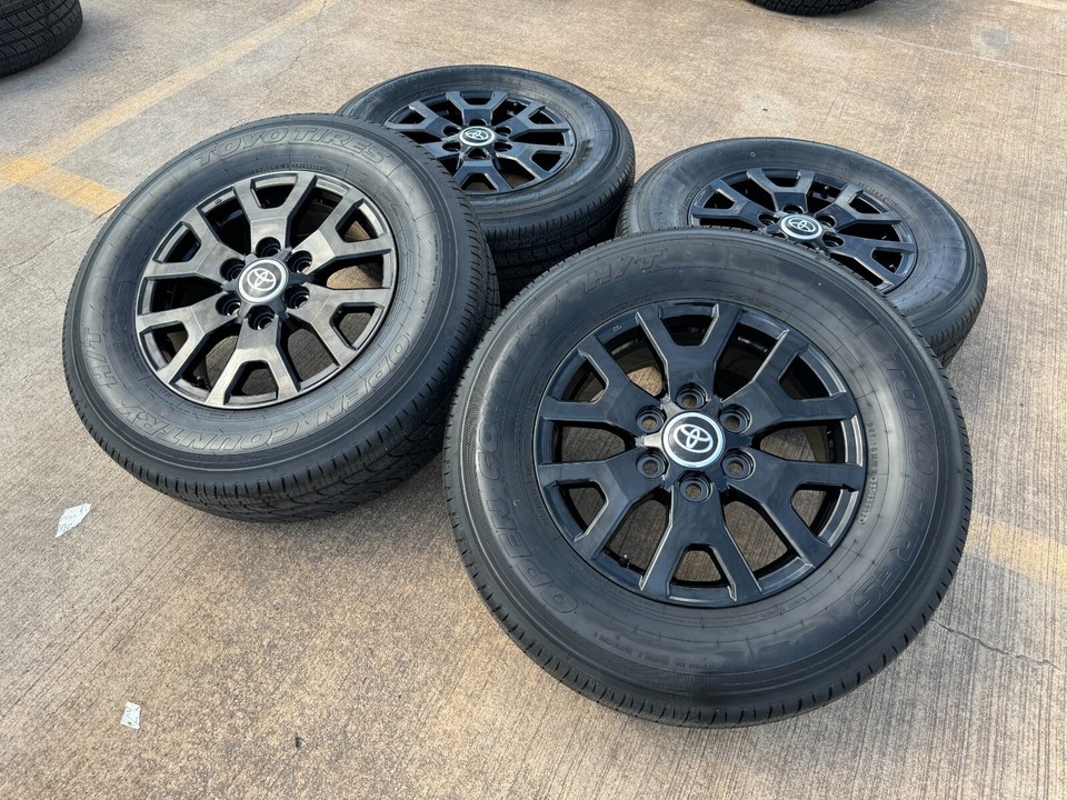 17" Toyota Tacoma 4Runner TRD Black OEM wheels rims tires 2024 2025 NEW ...