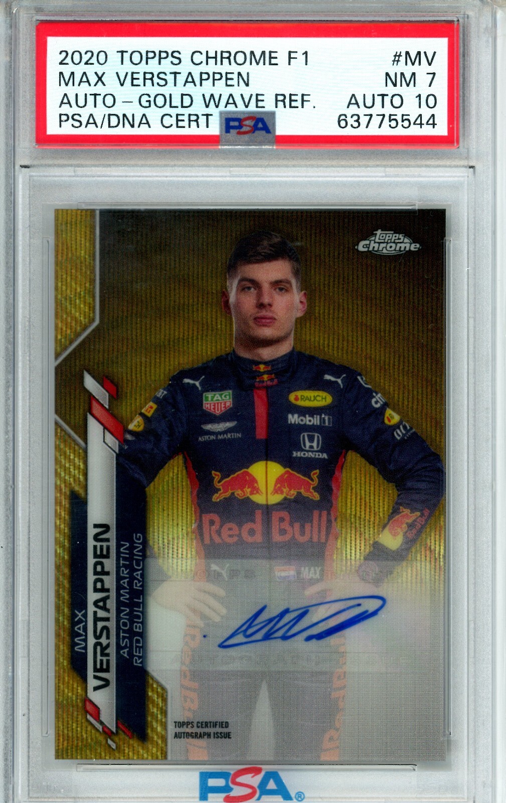 2020 Topps Chrome F1 Autographs Gold Wave Refractor RC AUTO Max ...