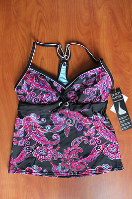 NEW WOMENS BEACH NATIVE UNDERWIRE SWIMWEAR TANKINI TOP BRA CUP SZ 34 B ...