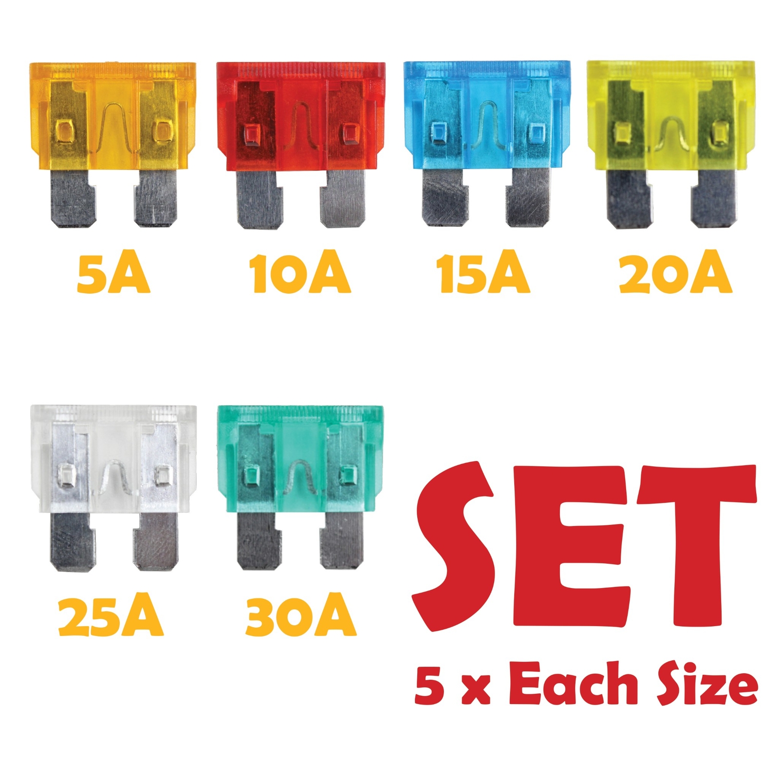 ATO (Regular / STANDARD) BLADE FUSE SET - Automotive Marine Box Block ...