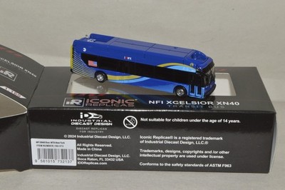 1:160 N scale diecast Iconic Replicas NFI Xcelsior XN40 transit bus MTA ...