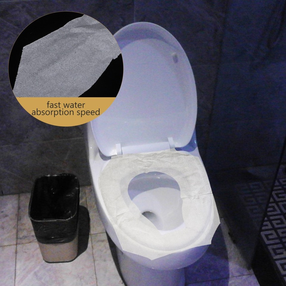 1 Box Flushable Toilet Seat Covers Travel Disposable Toilet Seats ...