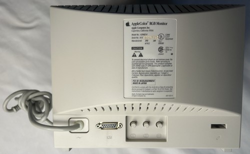 Vintage 1988 Apple Color RGB Computer Monitor A2M6014 w/ Cords ...