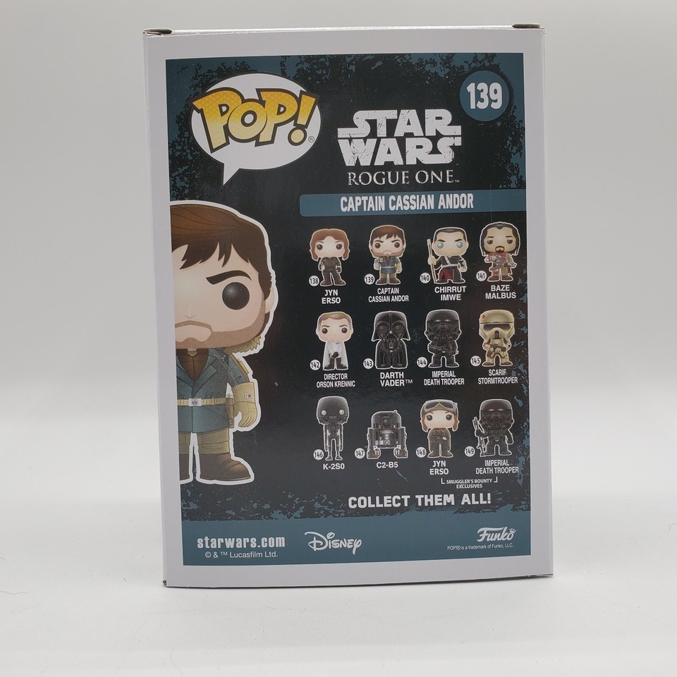 Star Wars Rogue One Funko Pop! Captain Cassian Andor #139 Figure New in ...