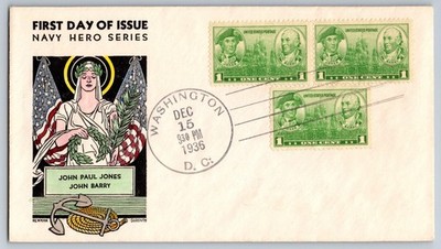 #790 John Paul Jones & John Barry FDC Newman/Sudduth Cachet | eBay