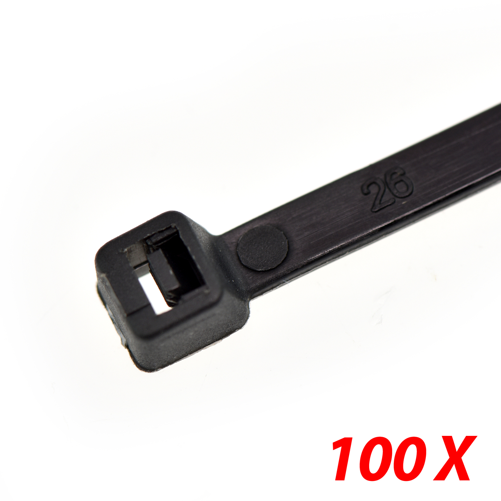 100 Nylon Plastic Cable Zip Ties Wire Self Lock Loop Wrap Trim 50 LBS ...