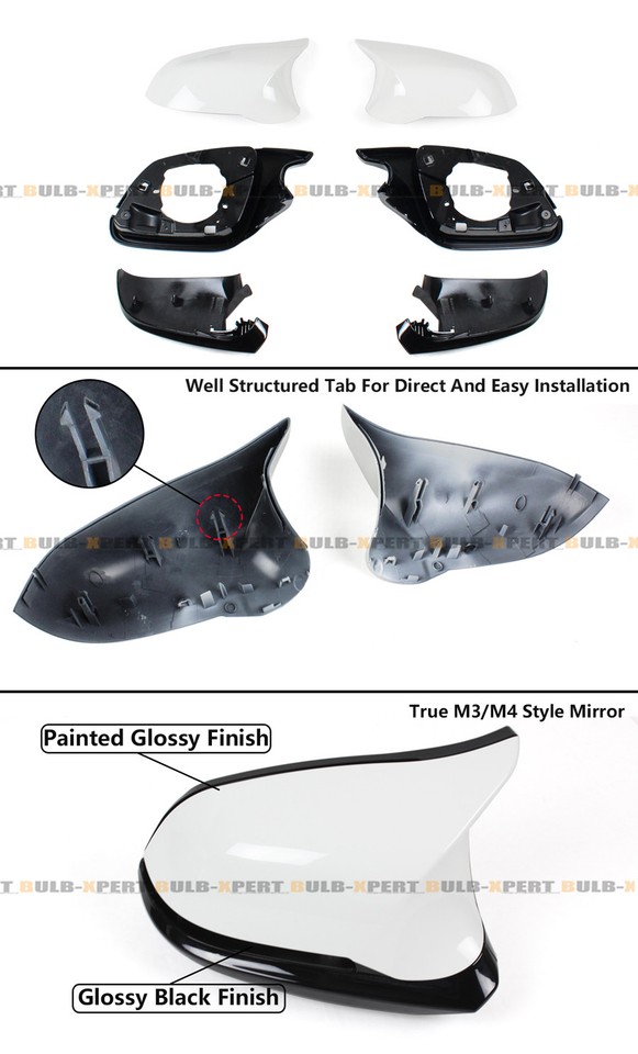 BMW F22 F30 F32 F36 TRUE M4 Style Full Wing Mirror Housing Assembly ...