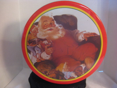 Santa Round Coke Tin ~ **Gift Idea | eBay