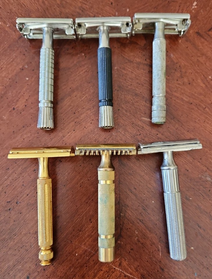 Vintage Lot of 19 Razors Straight Durham Gillette Gem Boxes Accessories ...