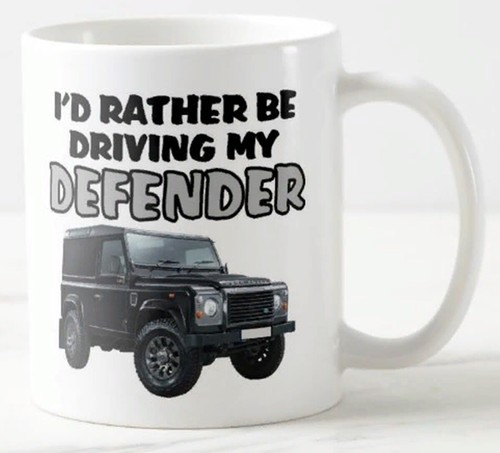 I'D RATHER BE DRIVING MY DEFENDER ~ MUG ~ classic land rover landrover ...