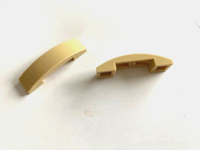 LEGO Parts: Curved Plate w/ Smooth Tiled Top, 1x4x2/3, #93273, Beige ...