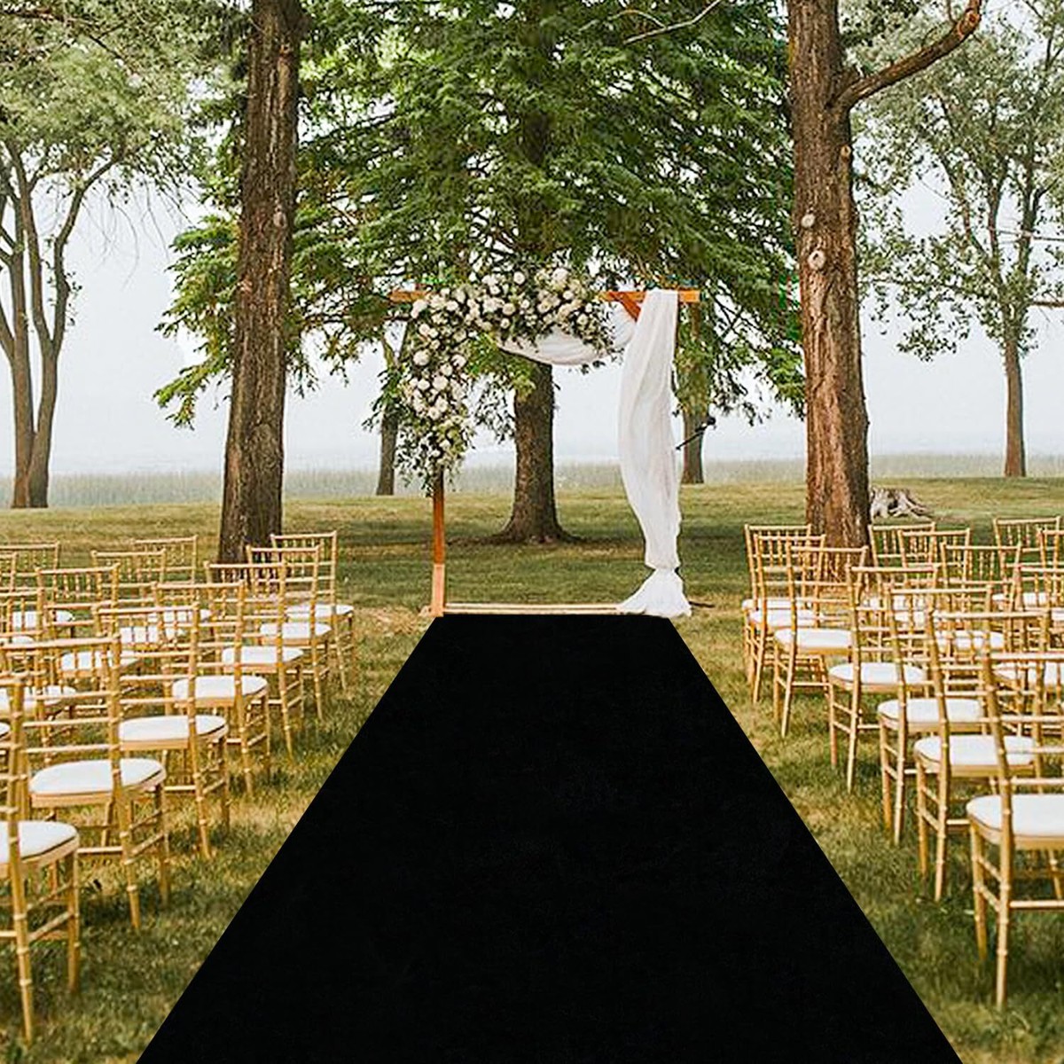 Fall Wedding Aisle Runners Full White Aisle Runner With Blush Pink