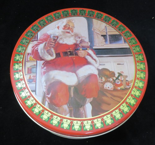 Collectible Coca Cola Round 7" Diameter Santa Claus Cookie Tin 1993 | eBay