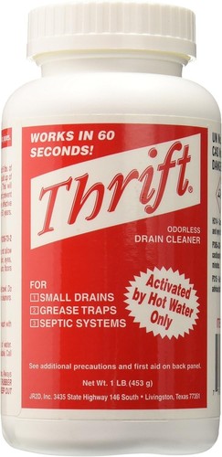 Thrift T-100 Odorless Drain Cleaner, Small Drains Grease Traps Septic ...
