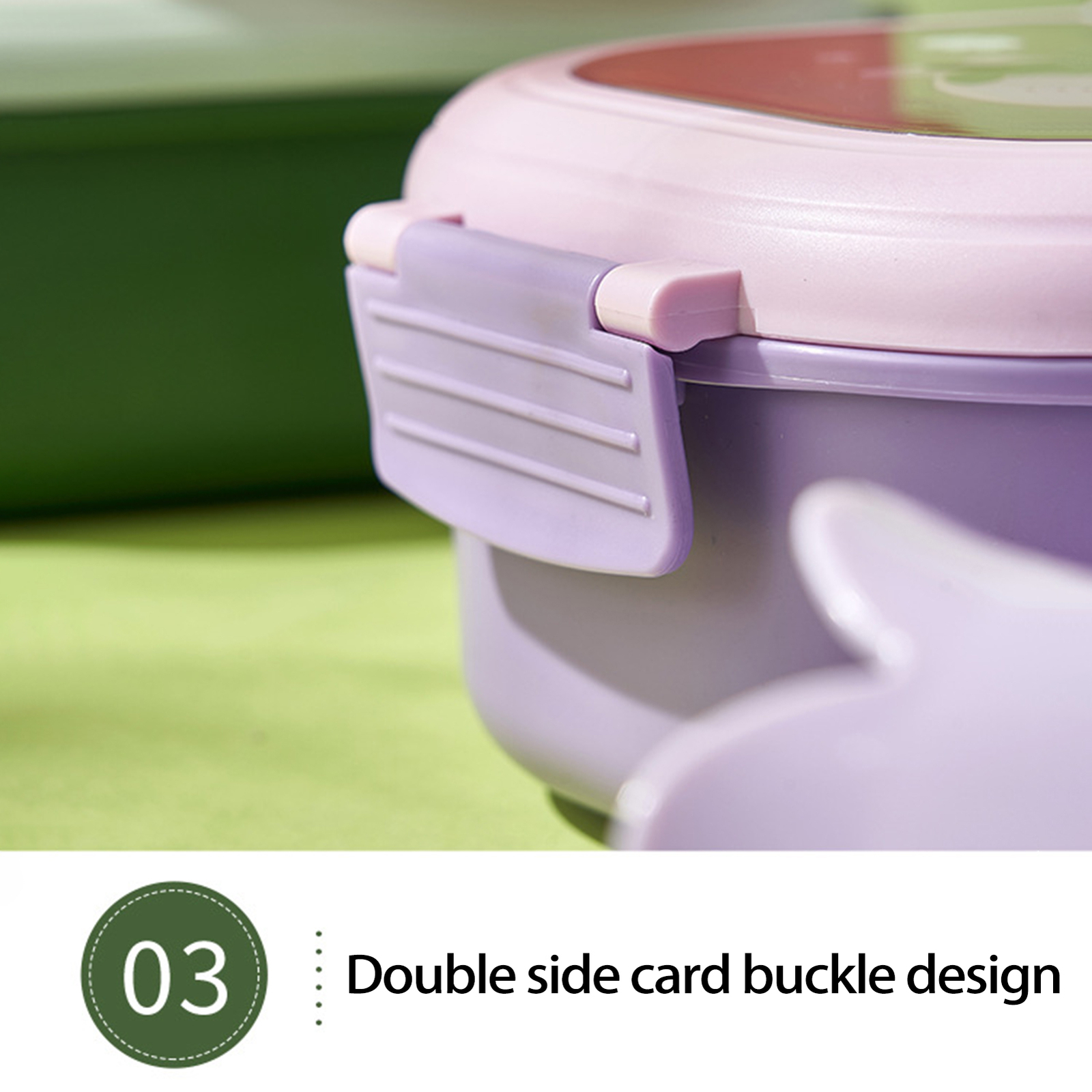 1000ml Bento Box Leak-proof Organizer Meal Prep Containers Snap Design ...