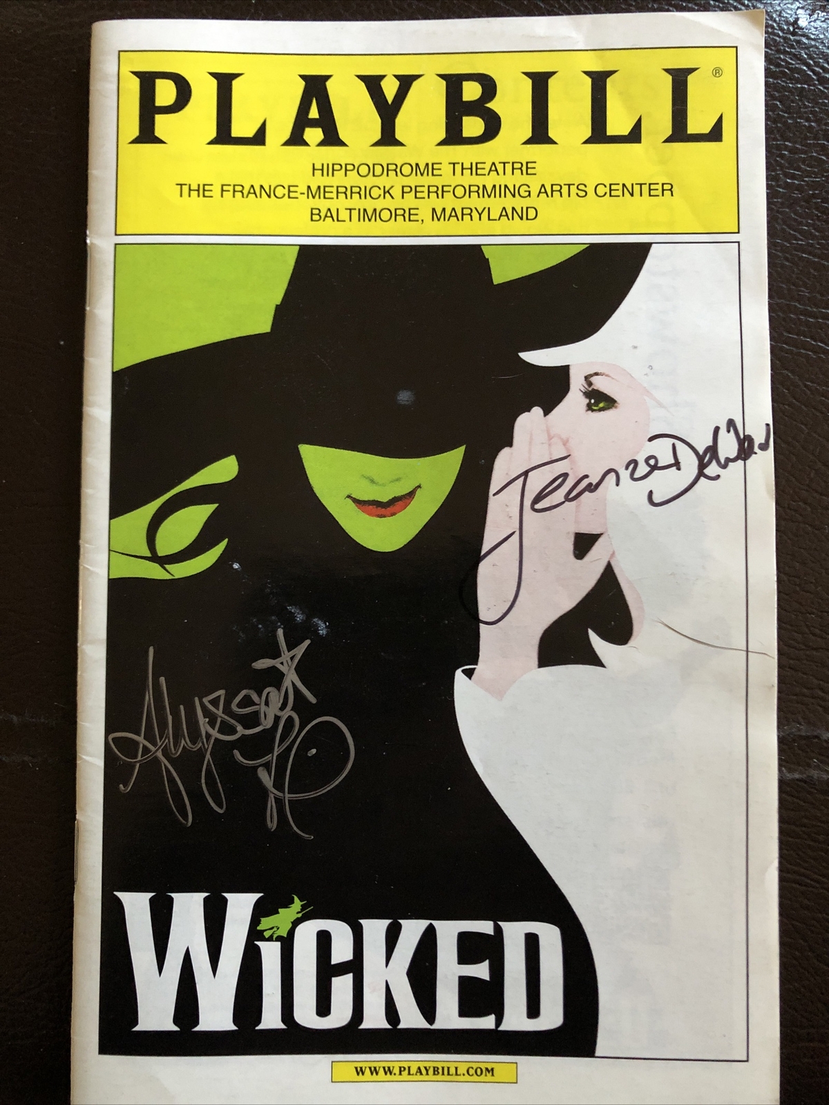 Wicked Playbill Inside