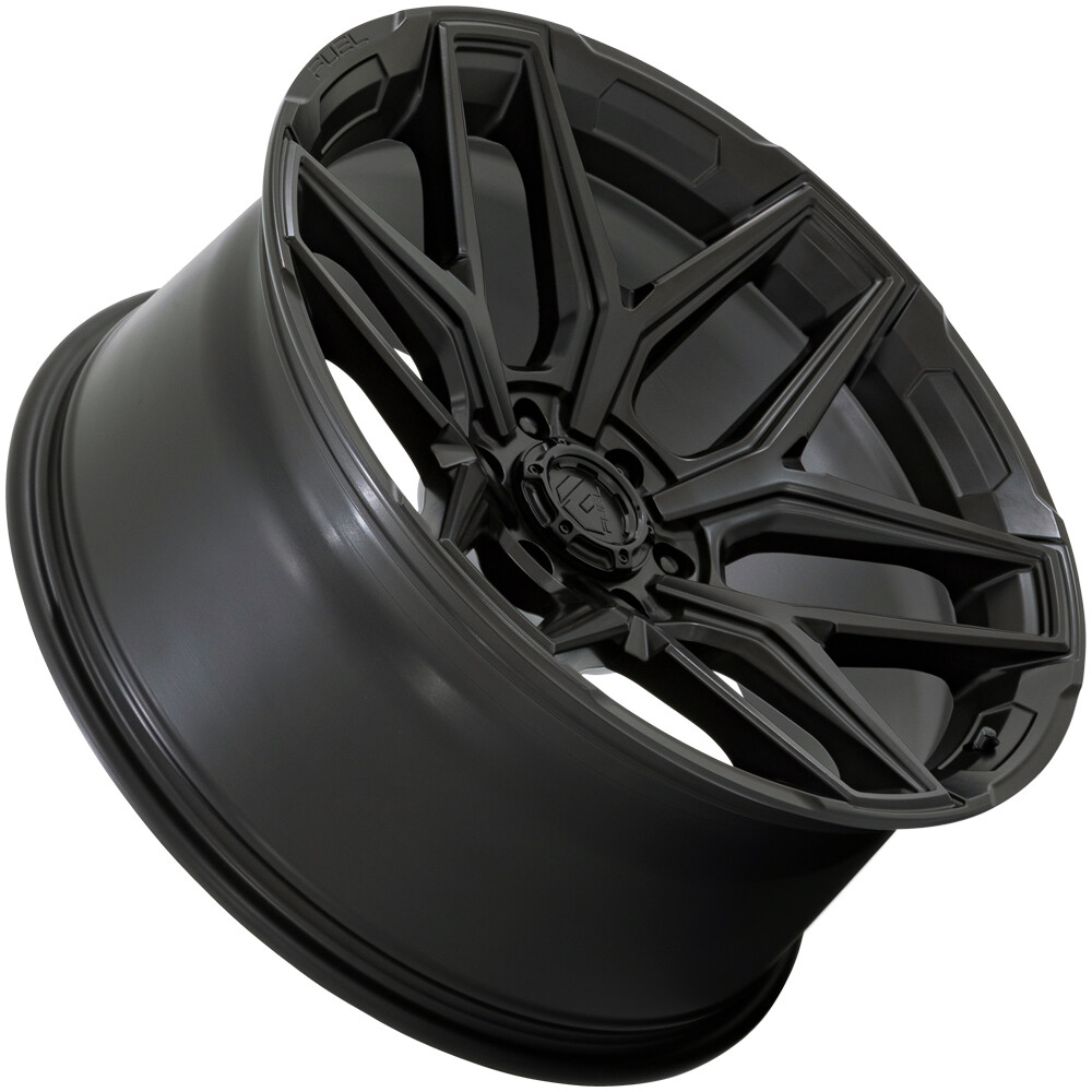 (Set of 4) Fuel FC854 Flux 6 17x9 6x5.5" +1mm Blackout Wheels Rims 17 ...