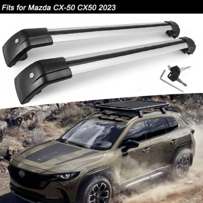 Fits for Mazda CX-50 CX50 2023-2024 Lockable Roof Rail Rack Cross Bars ...