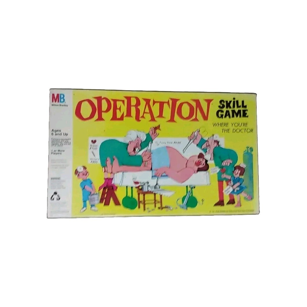 Vintage 1965 Operation Game Milton Bradley Nose Works Cigarette Smoking ...