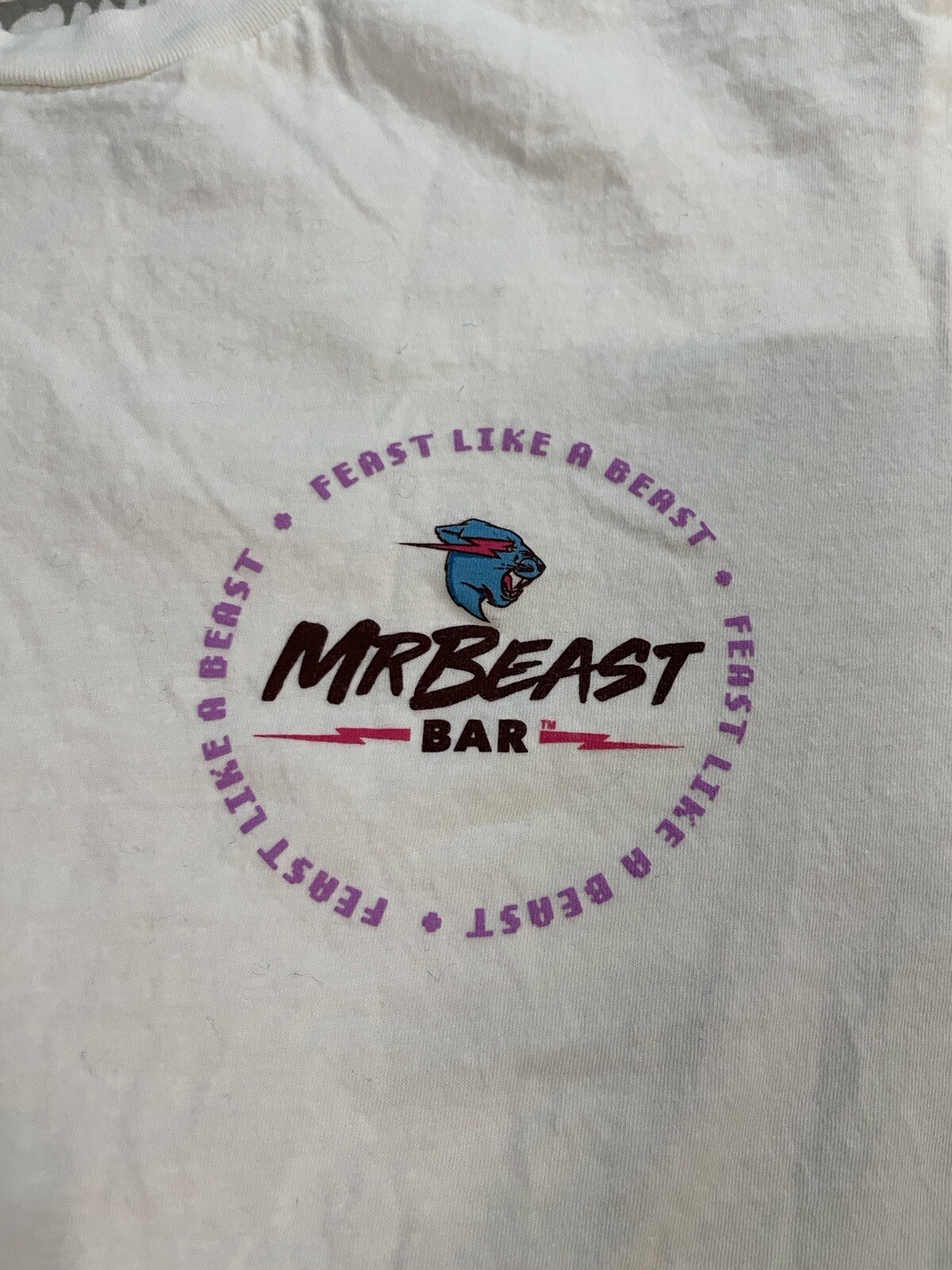 Feastables Mr Beast Bar Limited Edition White T-Shirt… - Gem