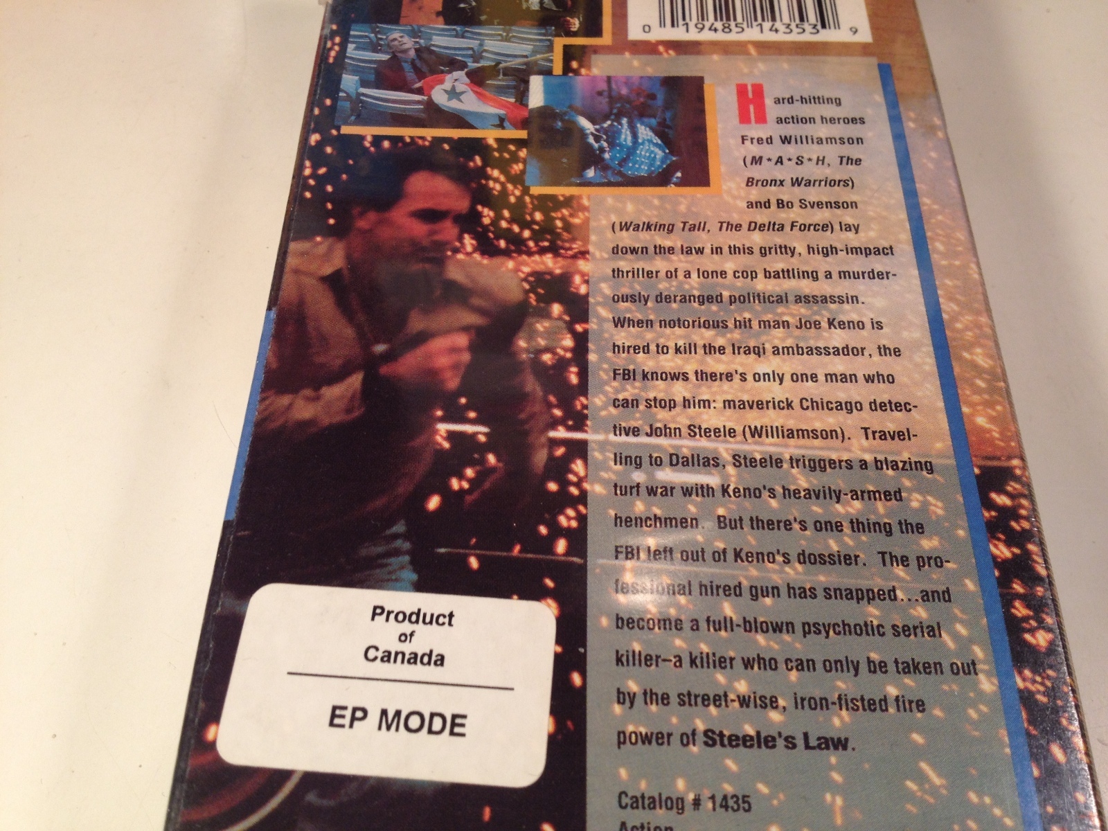 Steele's Law Sealed Action Thriller VHS 1991 Fred Williamson Bo Svenson ...