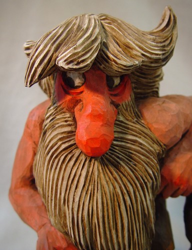 Unique Harold Enlow Caricature Wood Carving of a Large Troll with a ...