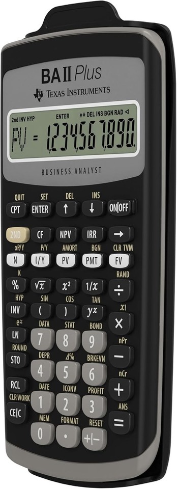 Texas Instruments BA II Plus Financial Calculator, Black Medium Medium ...