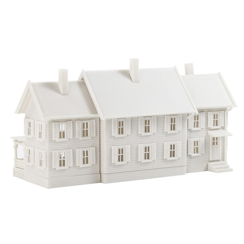 Evemodel N Scale Model Dwelling House Kit Not-built Two-story Three ...