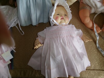 SALE NO DOLL DARLING SMOCKED DRESS AND MATCHING BONNET FOR 18 ...