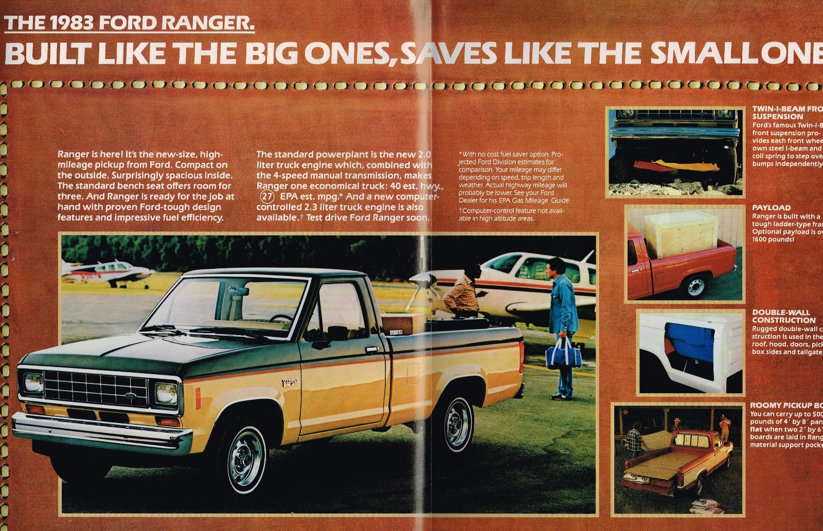 1983 Ford RANGER PickUp Truck INTRO Brochure / POSTER: XL, XLT, XLS ...