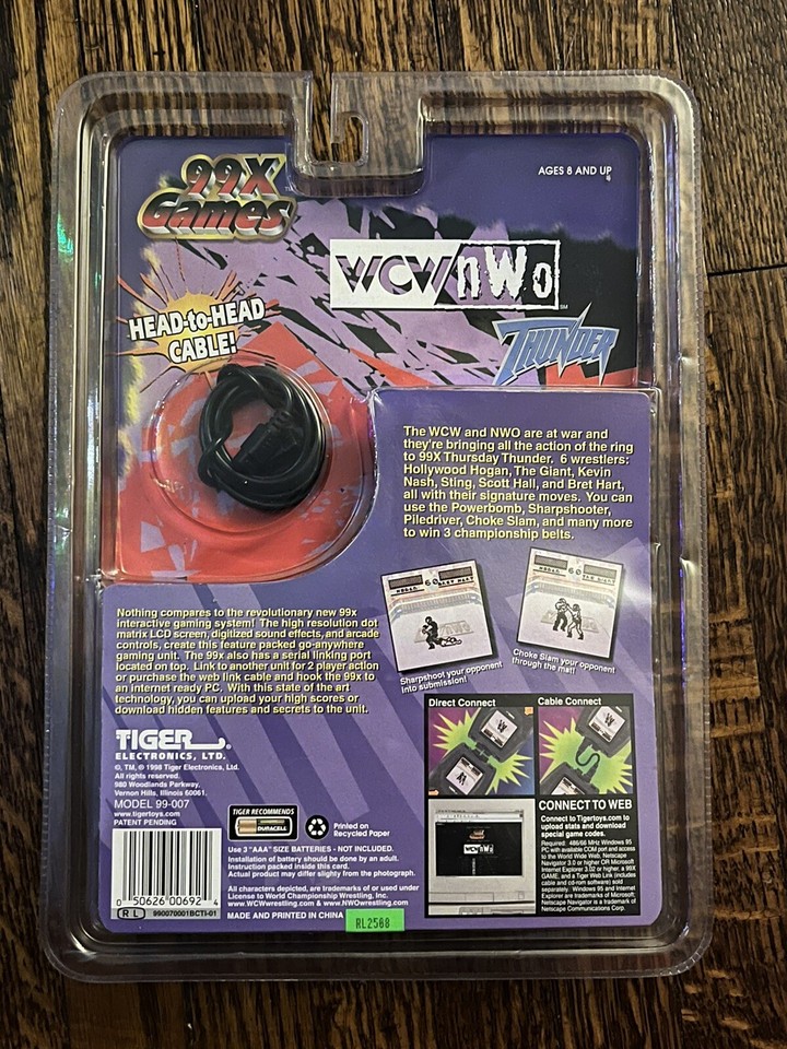 Tiger WCW/NWO Thunder 99X Games Handheld Game 1998 NEW Sealed | eBay