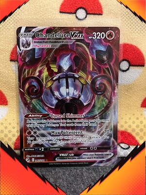 Pokemon Card - 2021 SWSH Full Art Chandelure VMAX #040 Fusion Strike | eBay
