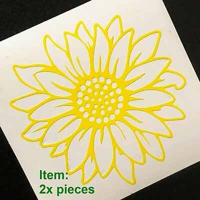 2x SUNFLOWER STICKER Glass Car Window Sunflowers Vinyl Decal | eBay ...