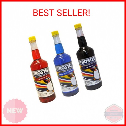 Shaved Ice Snow Cone Syrups. 32 Oz Per Bottle Pack of Three. Blue ...