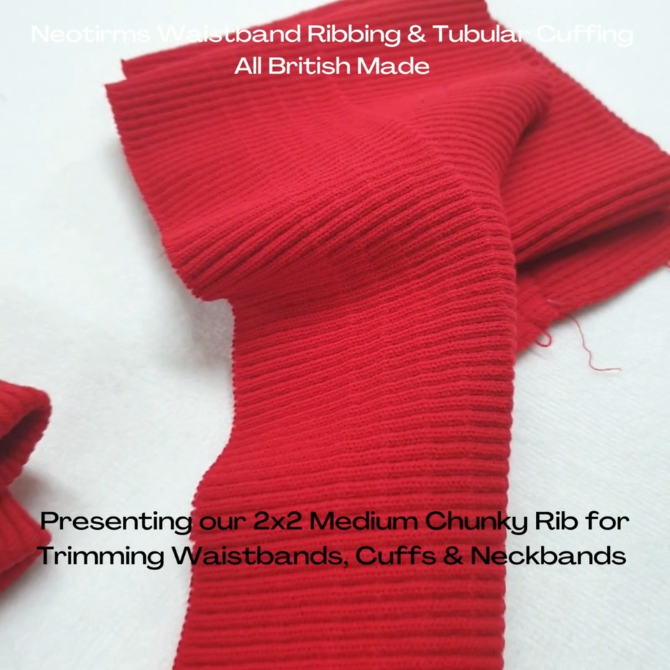 Rib Knit Cuffing Tubular & Matching Waistband Ribbing Welt Trimming,28 ...