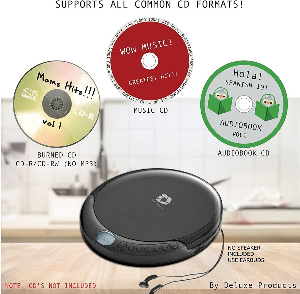 Deluxe Products Portable CD Player with 60 Second Anti Skip Stereo ...
