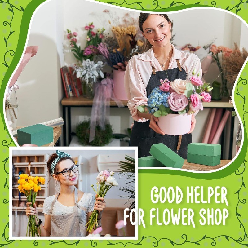 30 Pcs Floral Foam Blocks 7. 9''lx3. 5''wx2. 4"h Green Wet and Dry ...