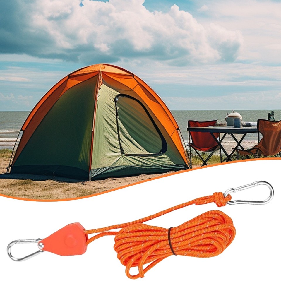 4Pcs Adjustable Camping Ratchet Pulley Tent Guide Rope Guy Line ...