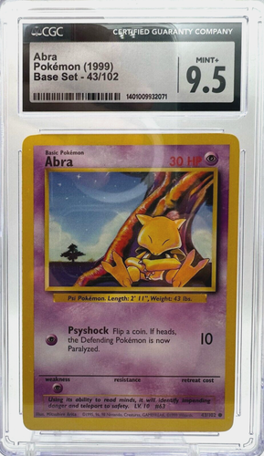 Pokemon Base Set Abra 43/102 CGC 9.5 Mint+ TCG | eBay
