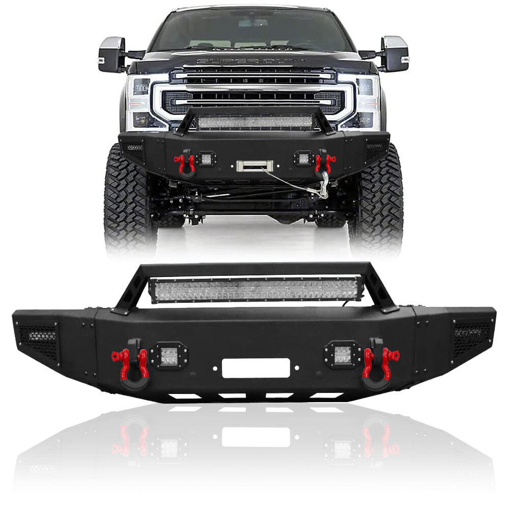 Front Rear Bumper Steel For 17-22 F250 F350 F450 F550 w/Winch Plate ...