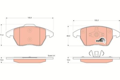TRW Front Brake Pads GDB1605 fits Citroen C4 LA 2.0 16V | eBay