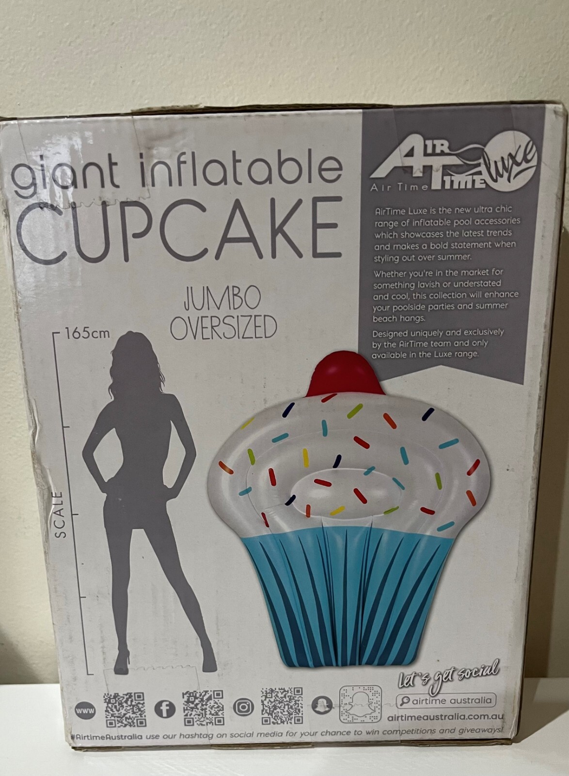 Airtime Giant Inflatable Cupcake, Pool Float | eBay