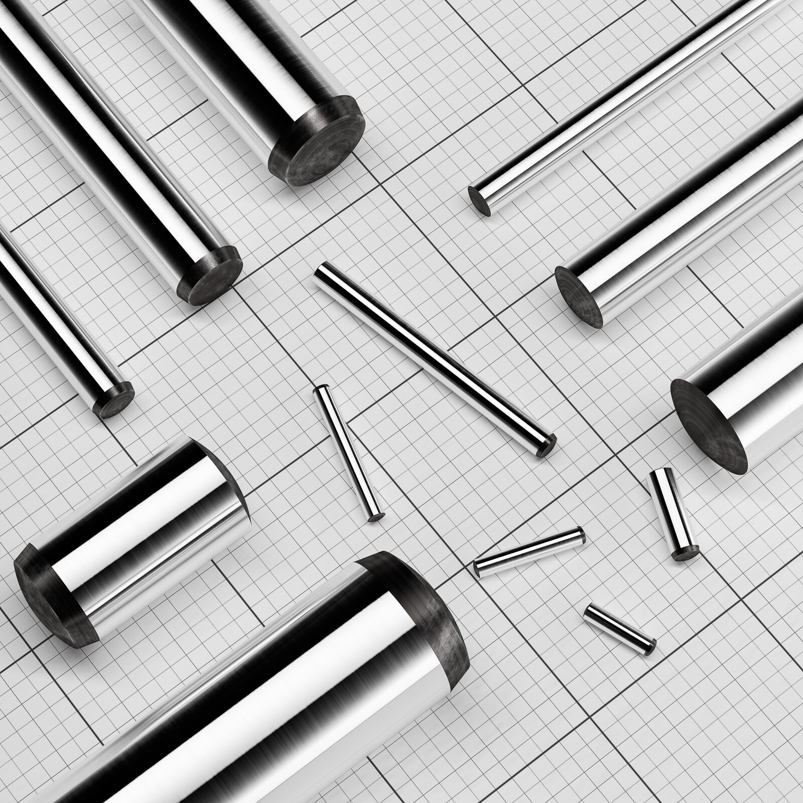 DIN 6325 Zylinderstifte Passstifte Ø1/1,5/2/2,5/3/4/5/6/8/10/12/14/16 ...